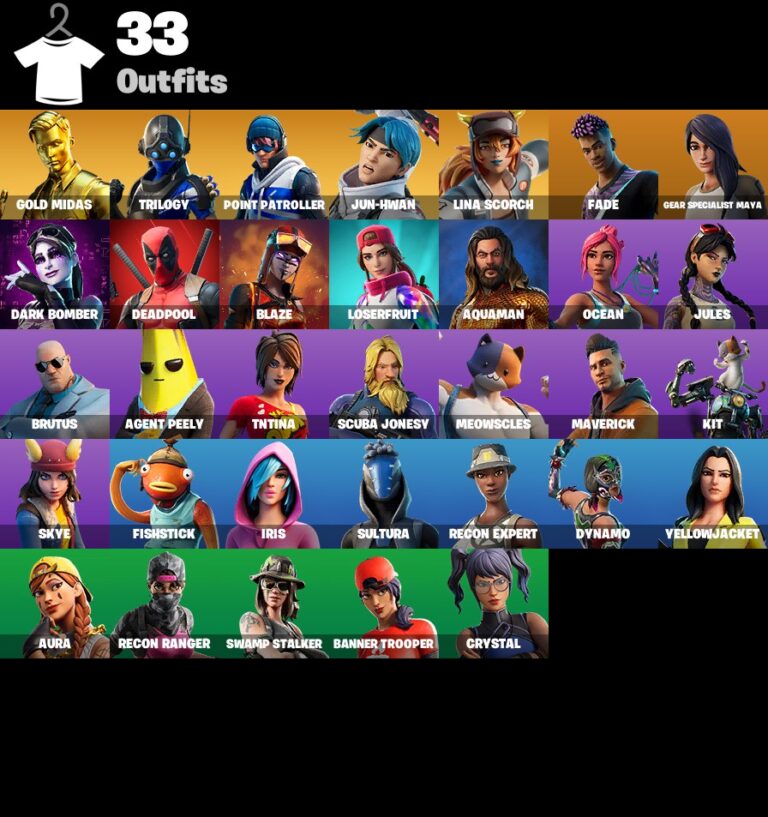 Fortnite OG Account - 33 Skins | Gold Midas | Trilogy | Point Patroller
